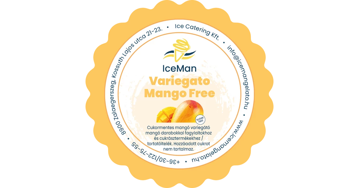 Cukormentes darabos mangó variegato paszta IceMan 200 g – friss mangóélmény