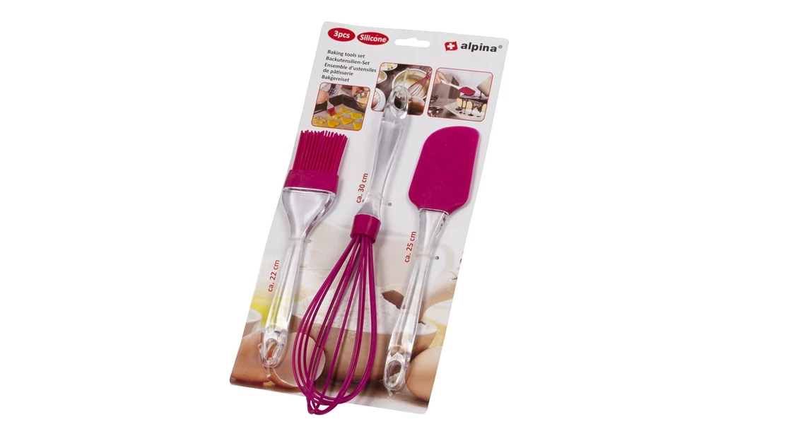 Szilikon Sütőeszköz Készlet – 3 Darabos (Habverő, Spatula, Ecset ...