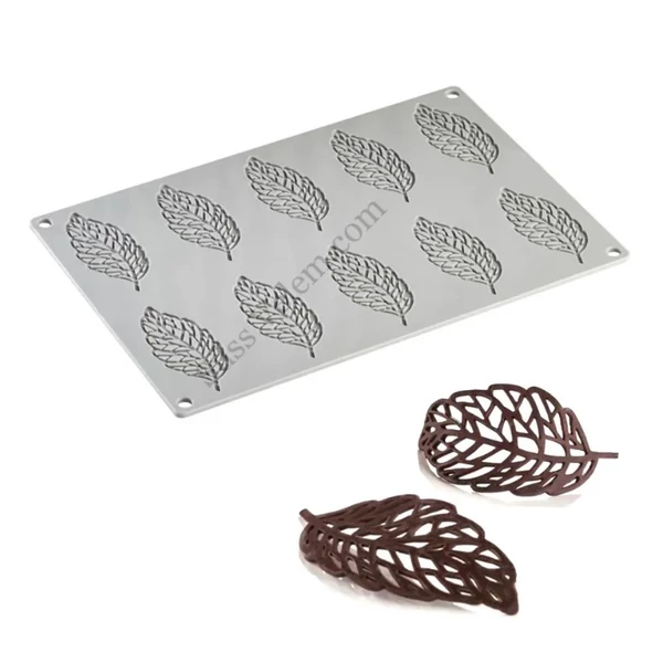 10 adagos levél alakú szilikon ostya, tuile forma