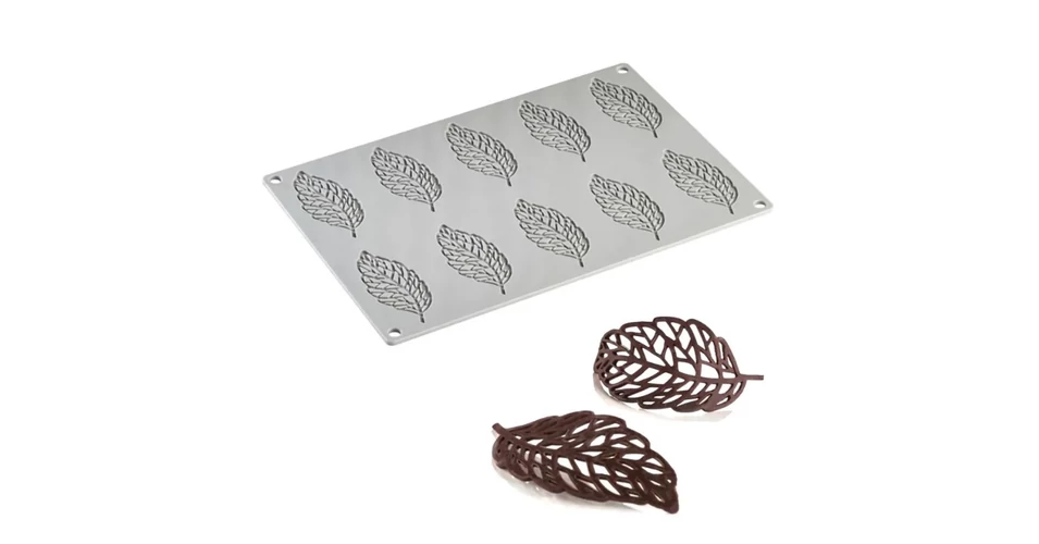 10 adagos levél alakú szilikon ostya, tuile forma